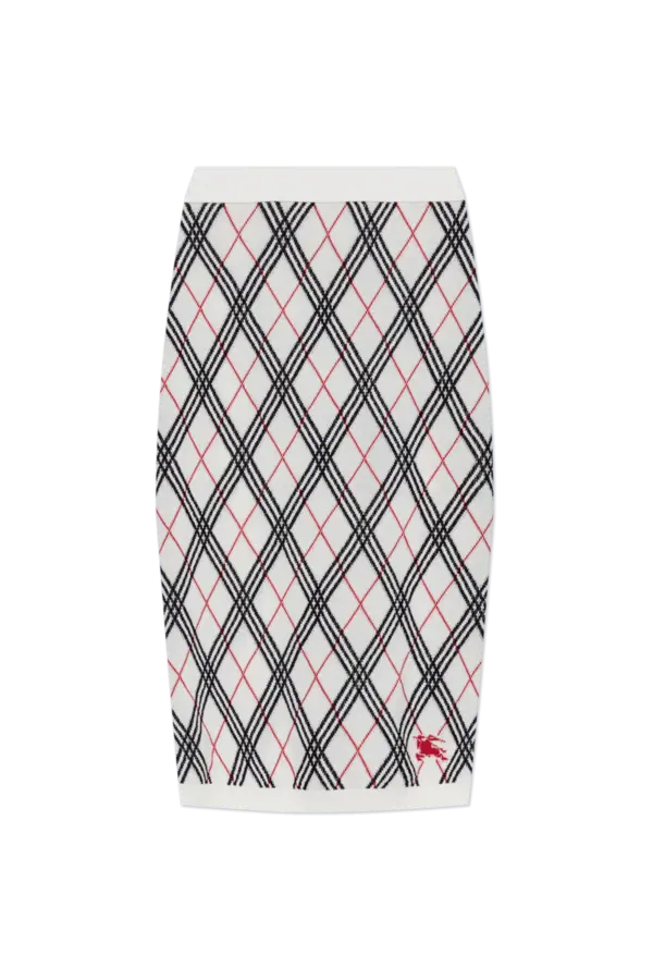 Burberry Plaid Pencil Skirt