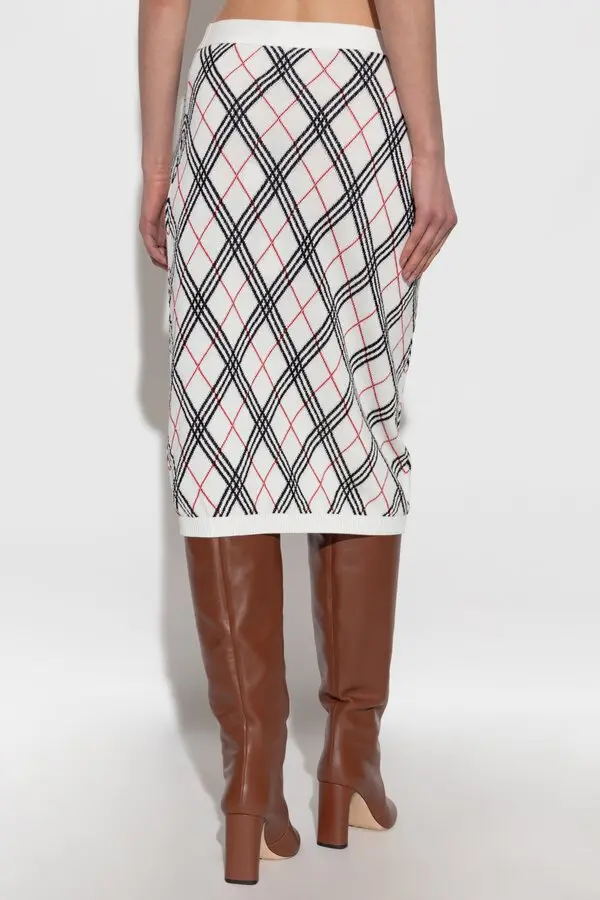 Burberry Plaid Pencil Skirt