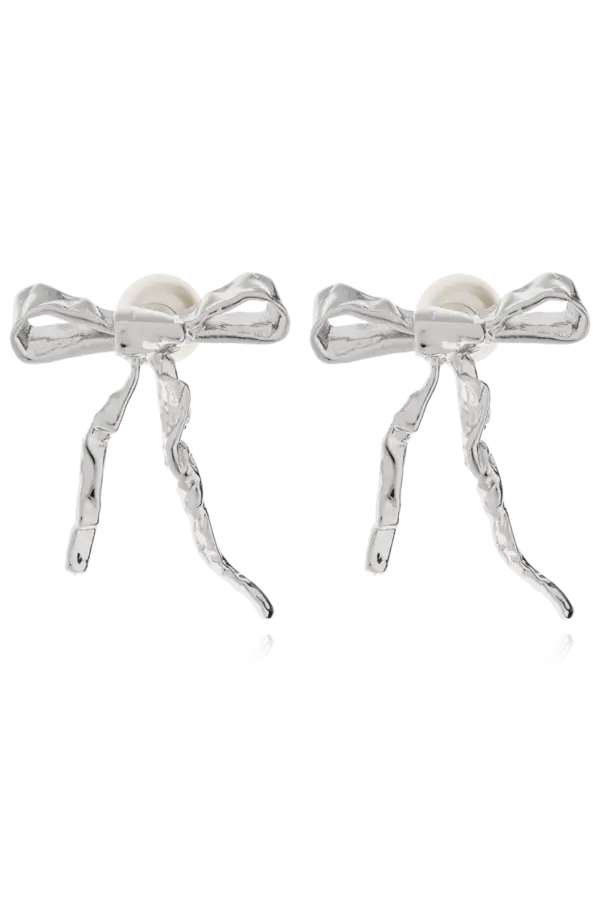 Marni Bow Earrings - Silver