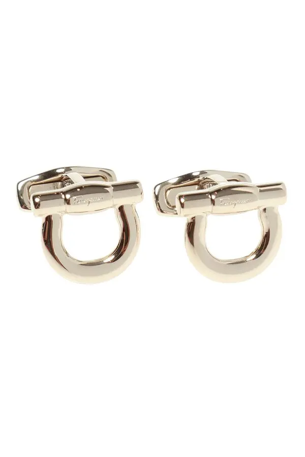 FERRAGAMO Logo Cuff Links - Gold