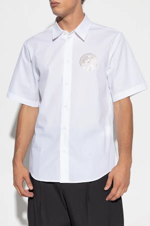 Versace Shirt With Printed Logo