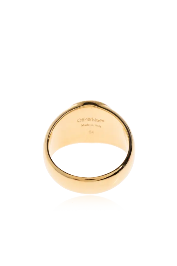Off-White Brass Signet Ring