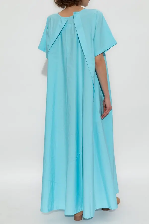 Maison Margiela Loose-Fitting Cotton Dress With Pockets - Blue |  Editorialist