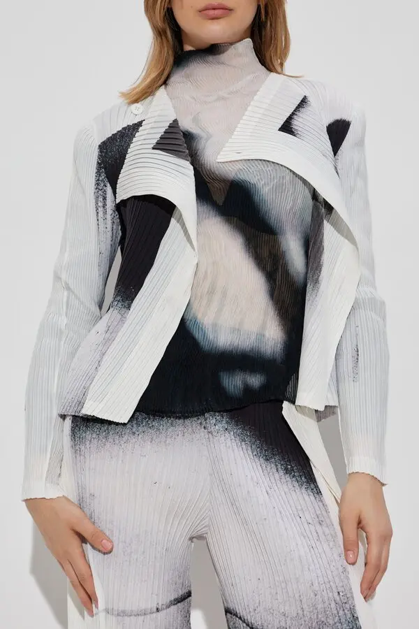 Issey Miyake Pleated Cardigan