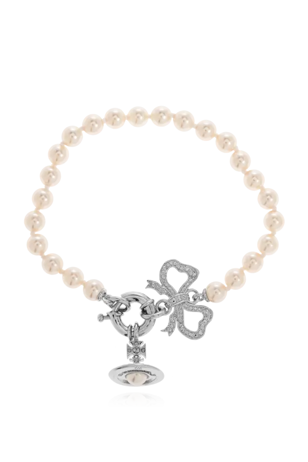 VIVIENNE WESTWOOD Pearl And Crystal Orb Bracelet - Silver