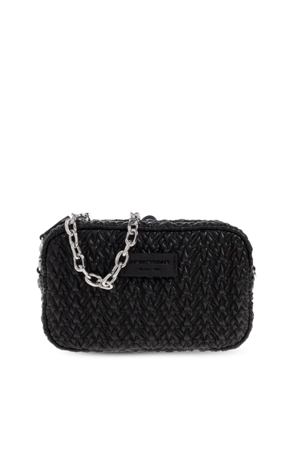 Emporio Armani Embossed Leather Shoulder Bag