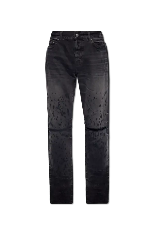 Amiri Distressed Straight Leg Jeans