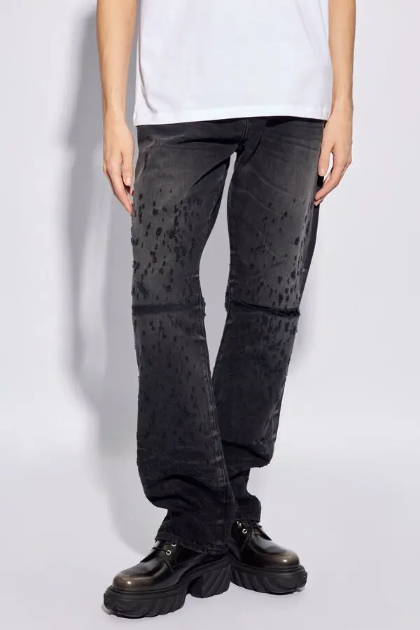Amiri Distressed Straight Leg Jeans