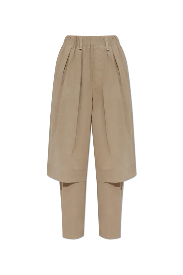 Issey Miyake Pleated Layered Trousers
