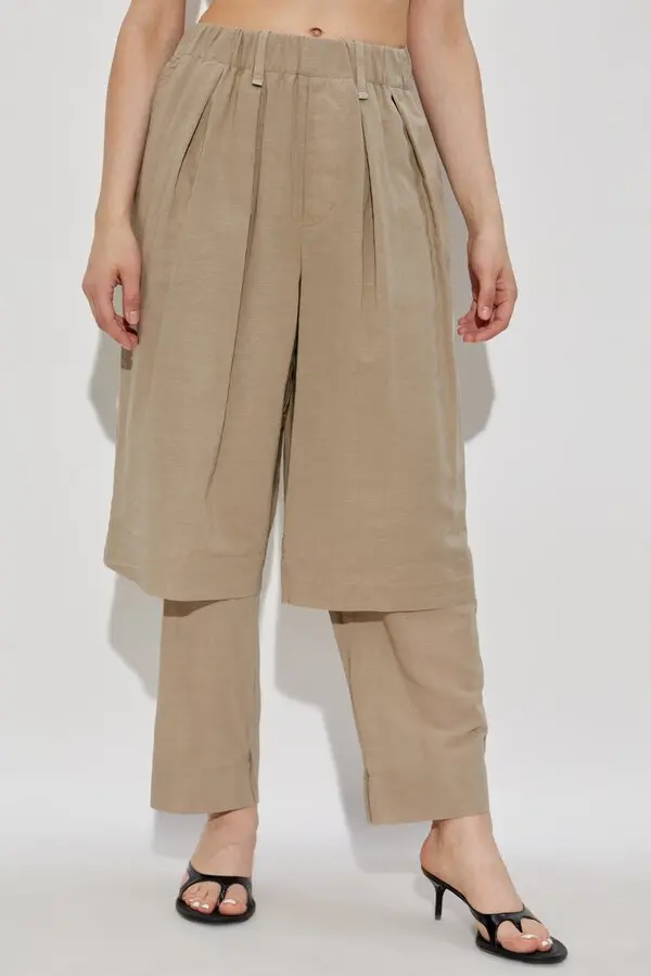 Issey Miyake Pleated Layered Trousers