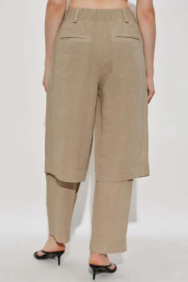 Issey Miyake Pleated Layered Trousers