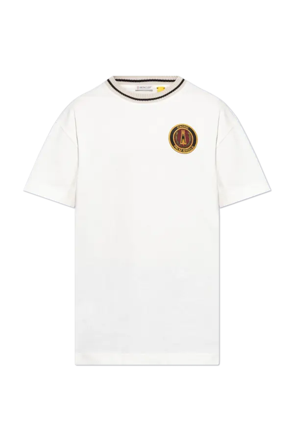 Moncler 8 Palm Angels Short-sleeved T-shirt - Cream