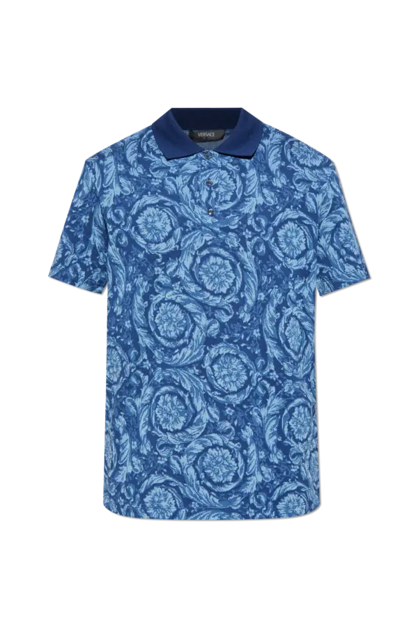 Versace Polo Shirt With "barocco" Pattern