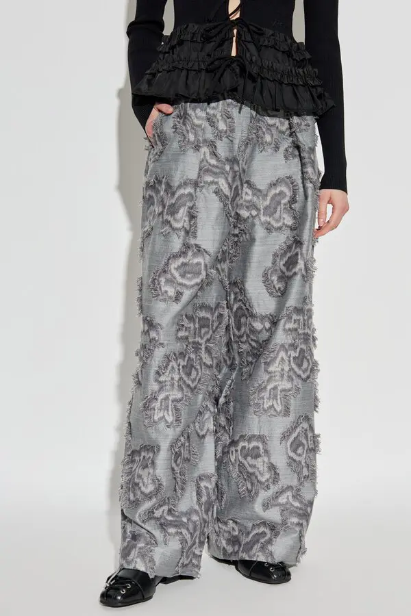 GANNI Vintage-effect Palazzo Trousers