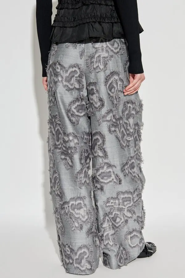 GANNI Vintage-effect Palazzo Trousers