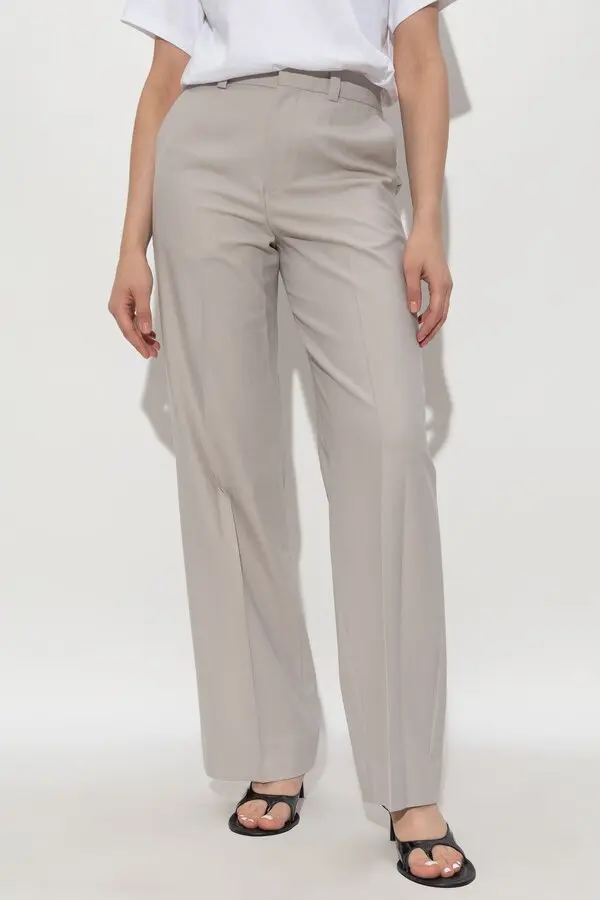 Victoria Beckham Creased Trousers - Grey