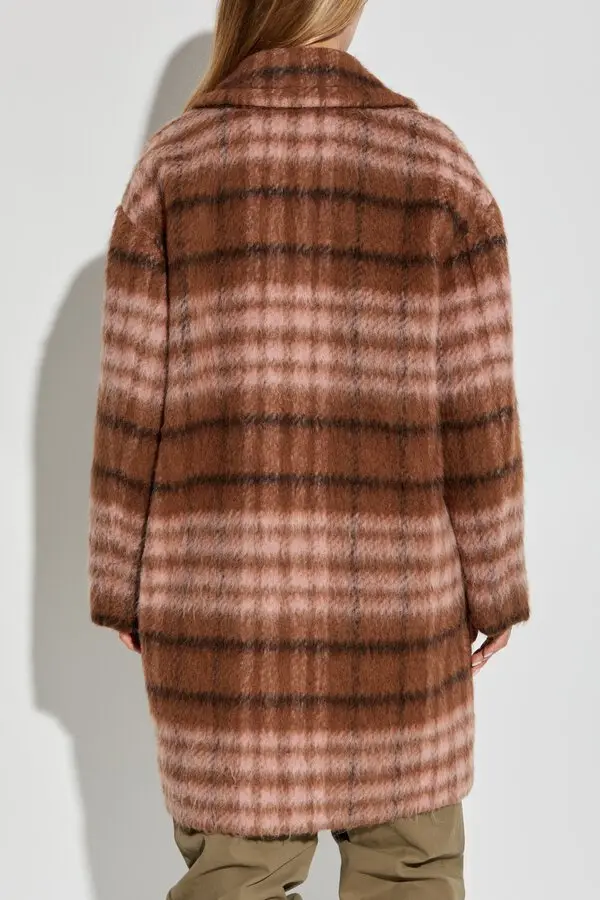 Moschino Plaid Coat - Brown