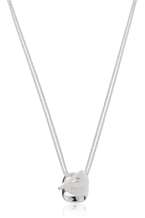 FERRAGAMO Necklace With Logo Pendant - Silver