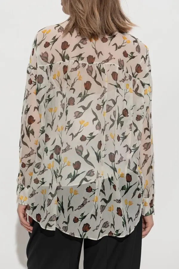 Marni Floral Print Silk Shirt