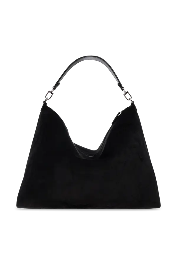 TOTEME Bevel Suede Bag - Black