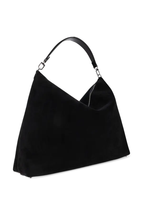 TOTEME Bevel Suede Bag - Black