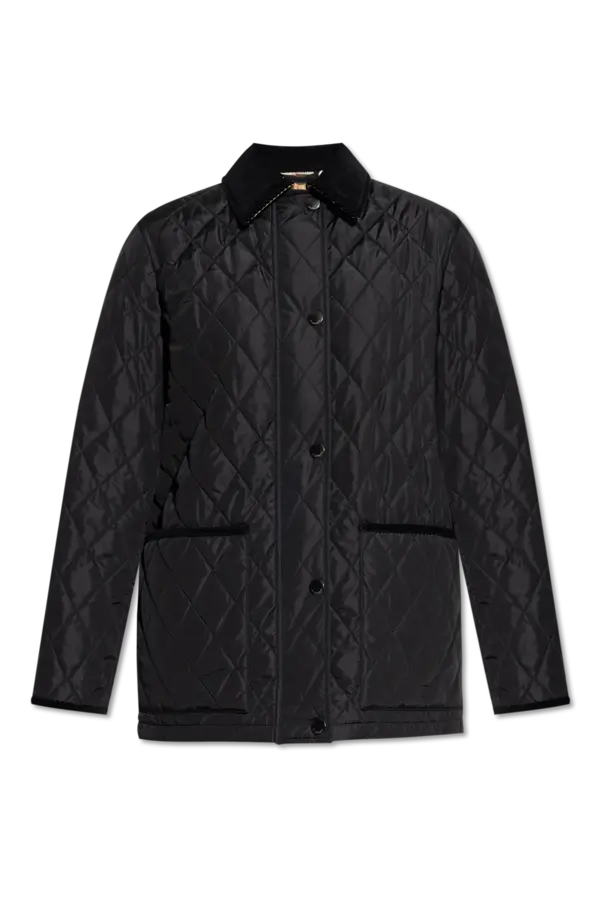 Burberry Quilted Jacket With Corduroy Collar
