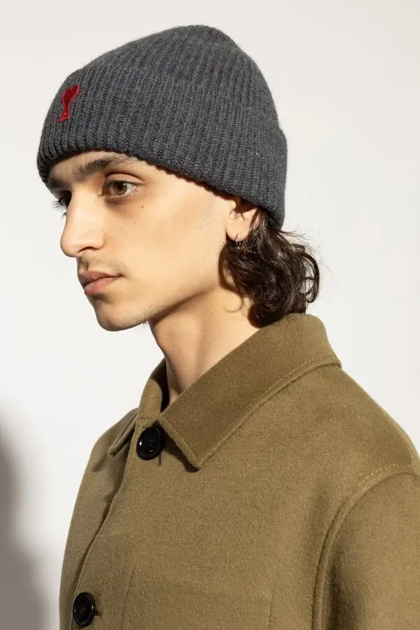 AMI Paris Logo Patch Beanie