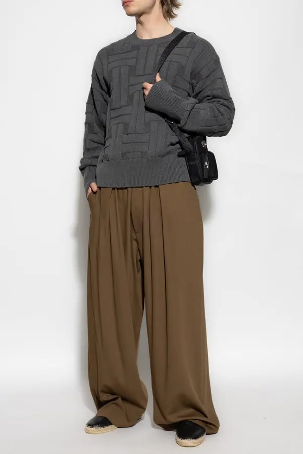 Kenzo Crew Neck Textured Knit Sweater