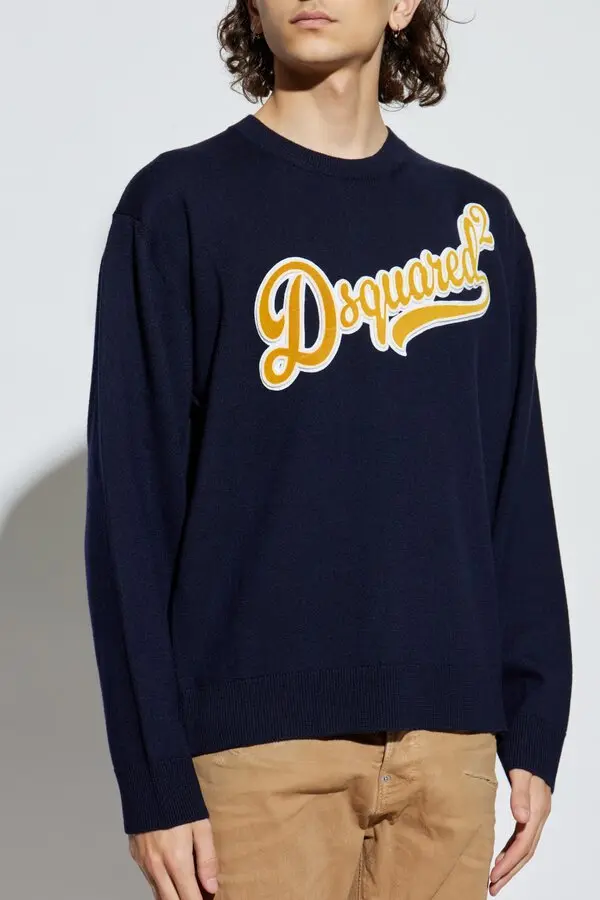 Dsquared2 Wool Sweater With Retro Logo