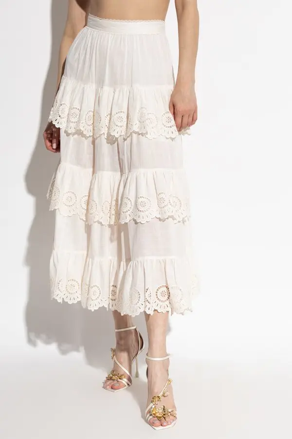 Zimmermann Ruffled Mid-calf Skirt
