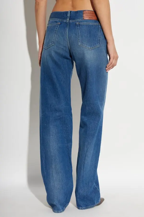 Acne Studios Jeans With Logo Patch