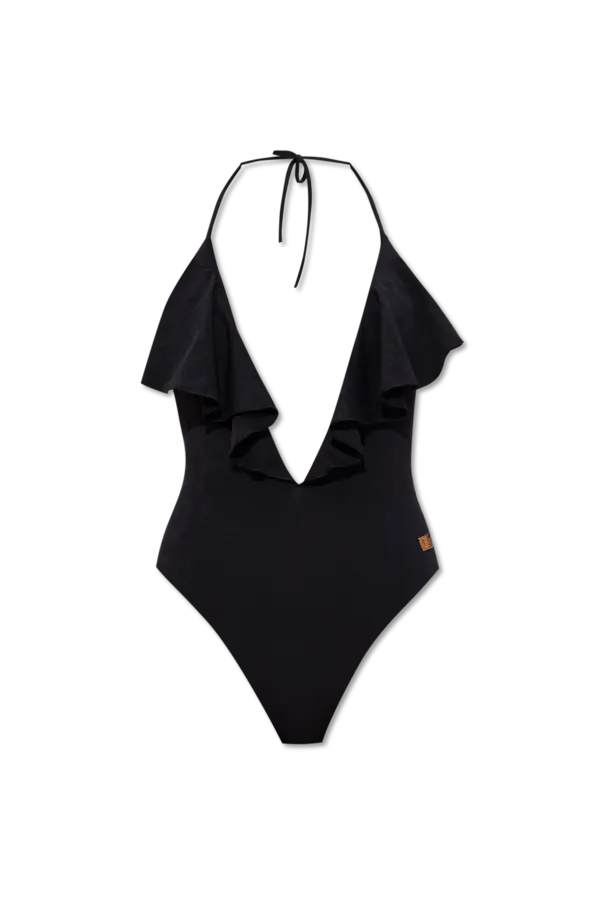 Balmain Cut-out One-piece Swimsuit - Black