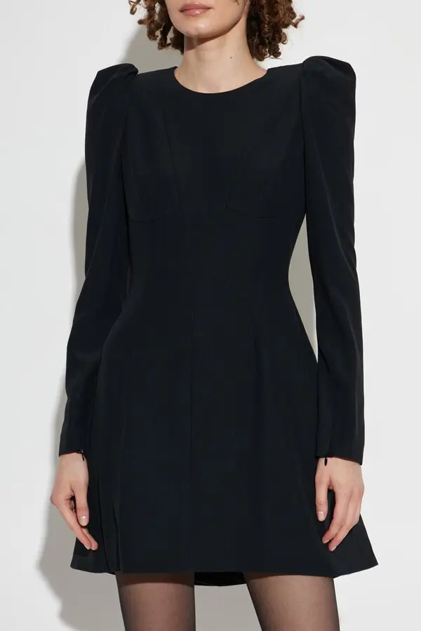 Alexander McQueen Long-sleeve A-line Dress - Black
