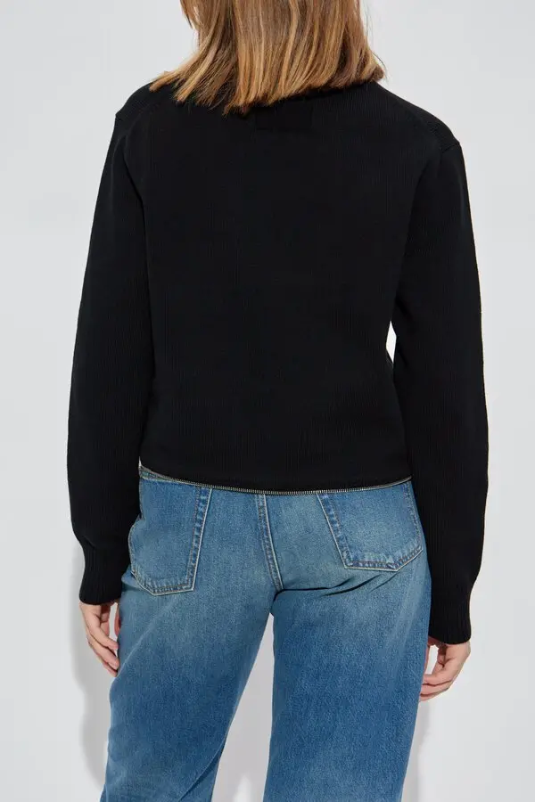 Helmut Lang Sweater With Decorative Zipper