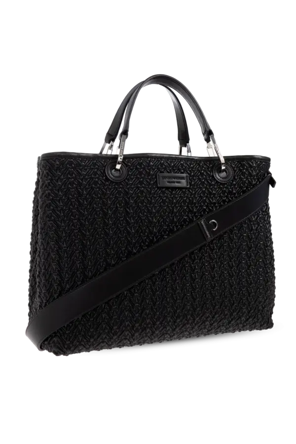 Emporio Armani Embossed Logo Shopper Tote