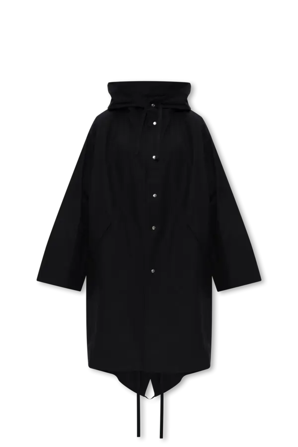 JIL SANDER Waterproof Parka With Logo - Black