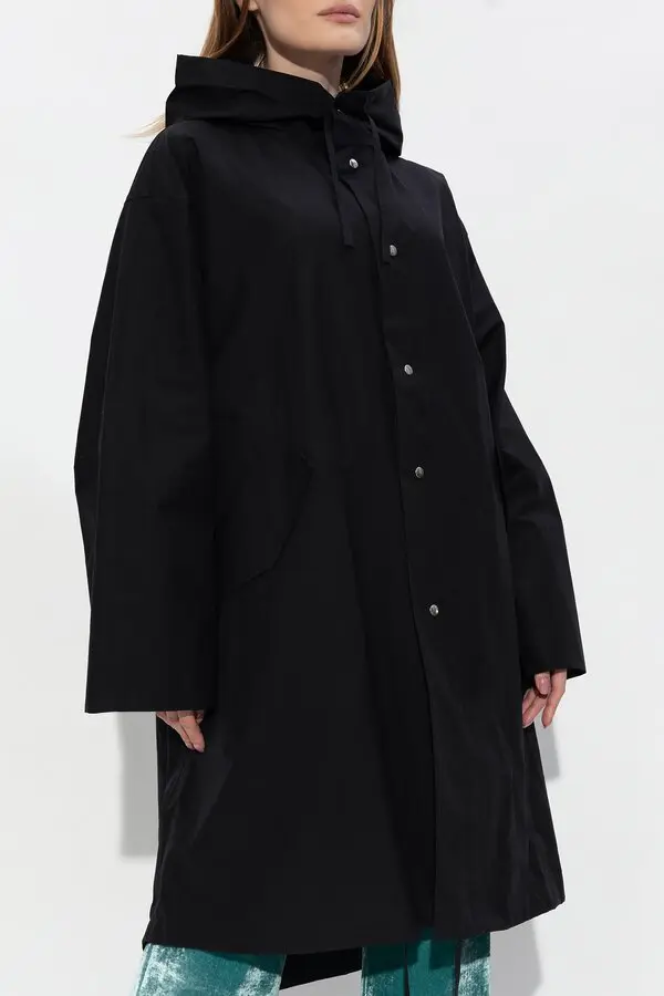 JIL SANDER Waterproof Parka With Logo - Black