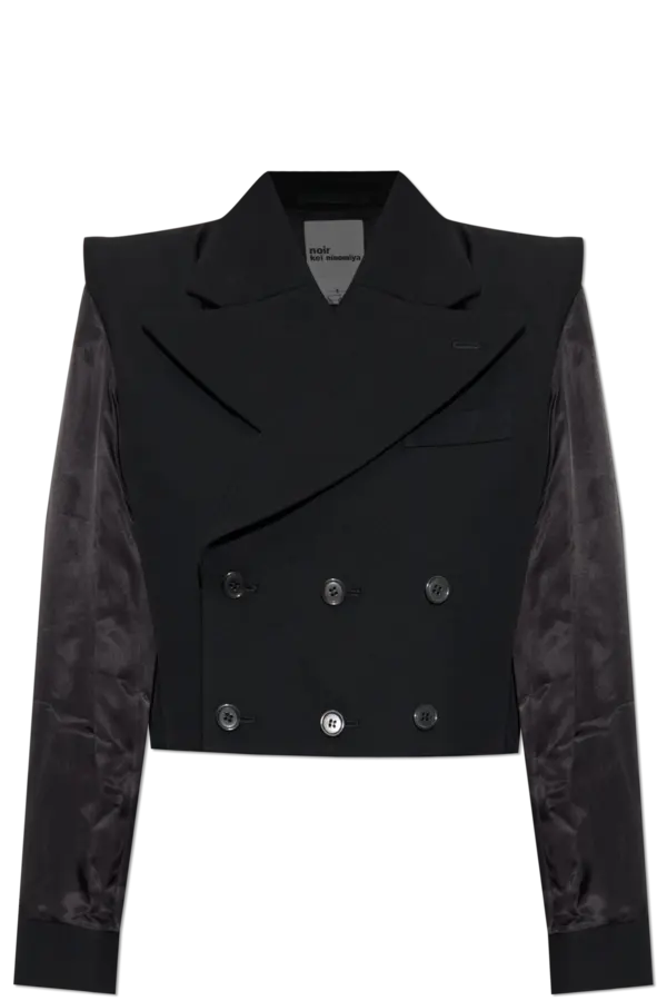 Comme Des Garçons Short Double-breasted Blazer - Black