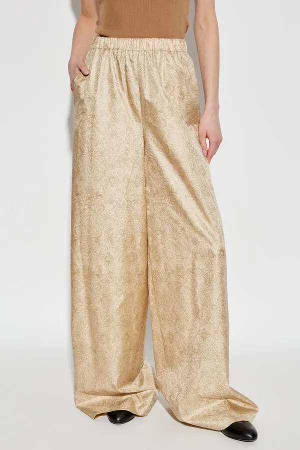 Max Mara Domizia Silk Wide Leg Trousers