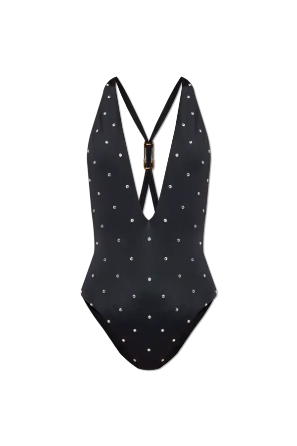 Versace Shimmering Appliqué One-piece Swimsuit - Black