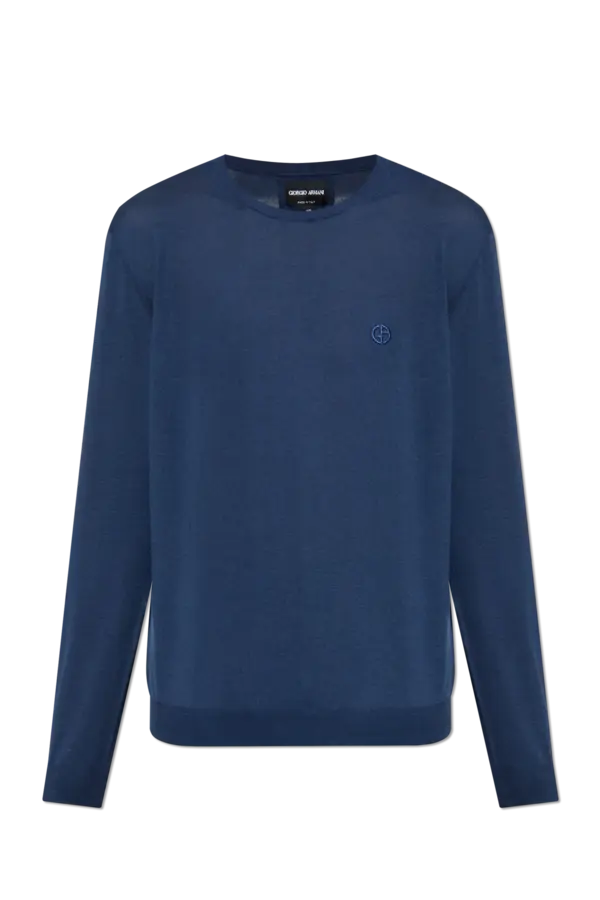 Giorgio Armani Crew Neck Silk And Cotton Sweater