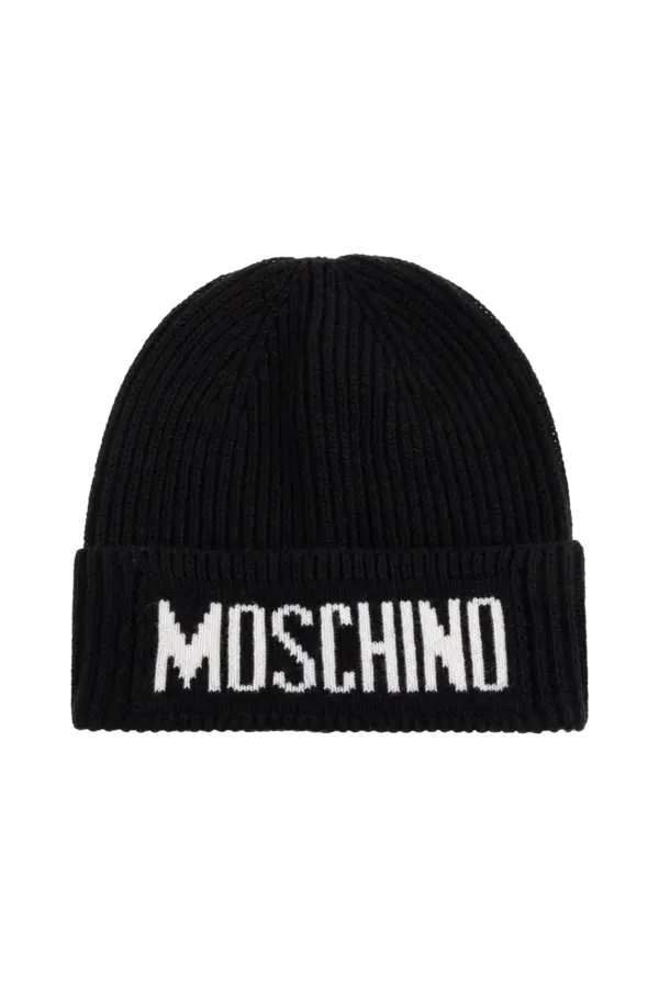 Moschino Logo Beanie - Black