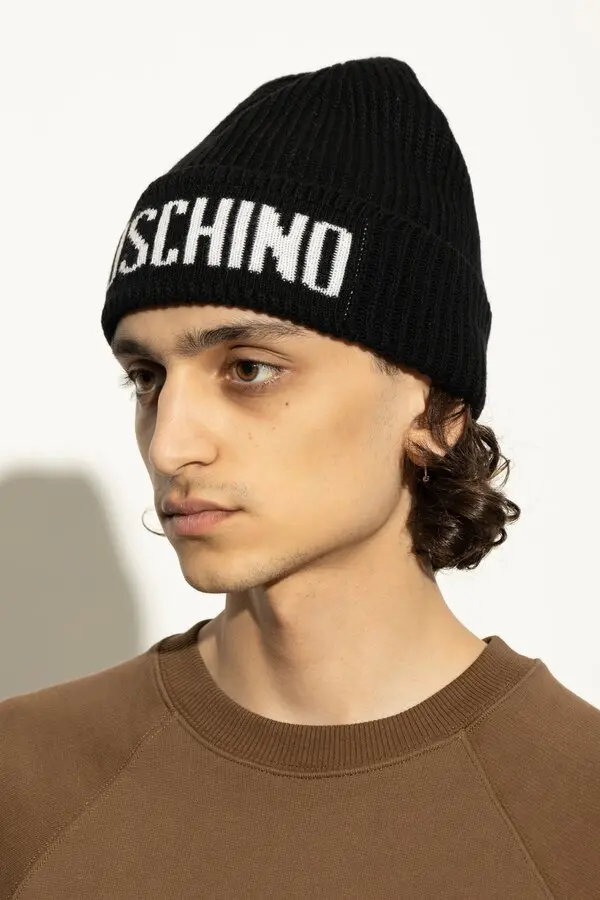 Moschino Logo Beanie - Black