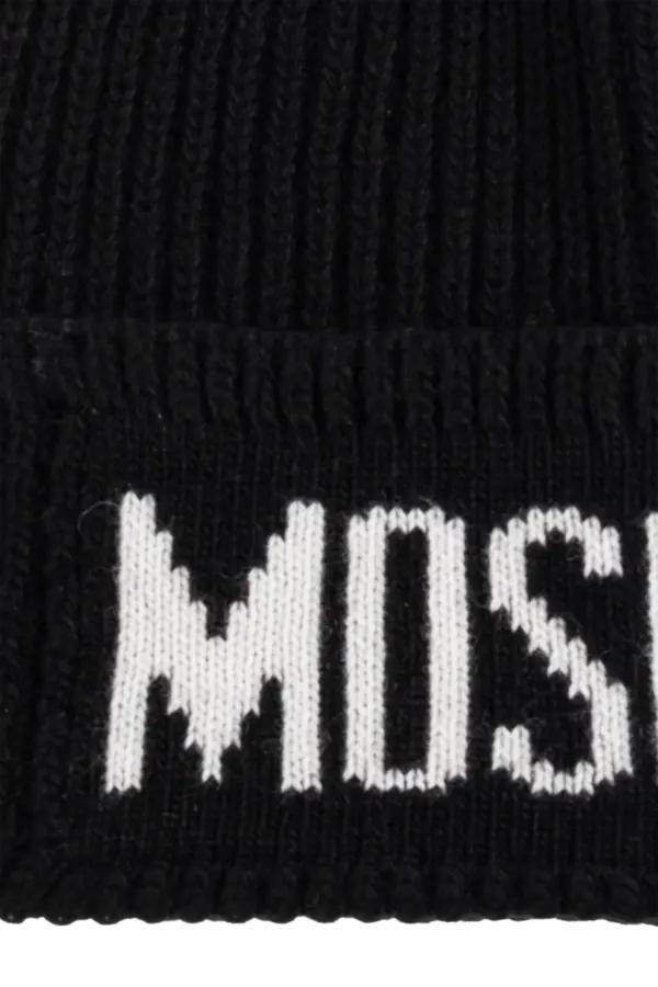 Moschino Logo Beanie - Black