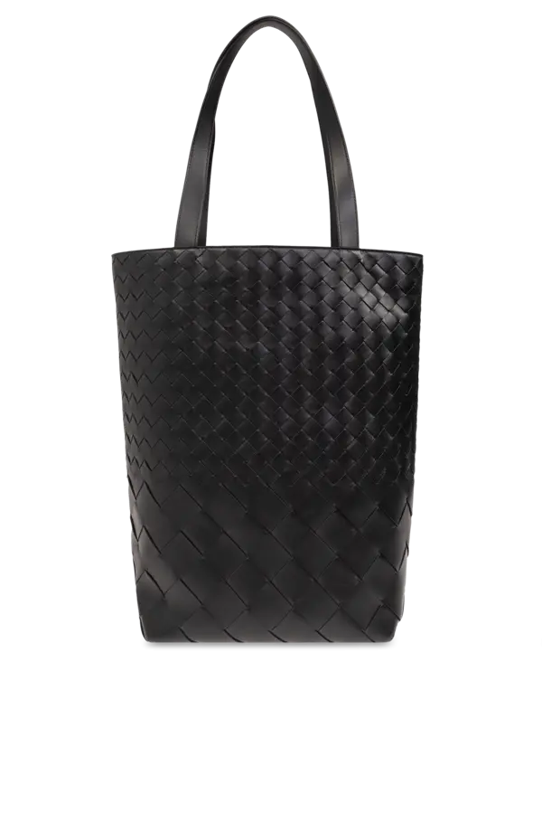 Bottega Veneta Intrecciato Shopper Bag - Black