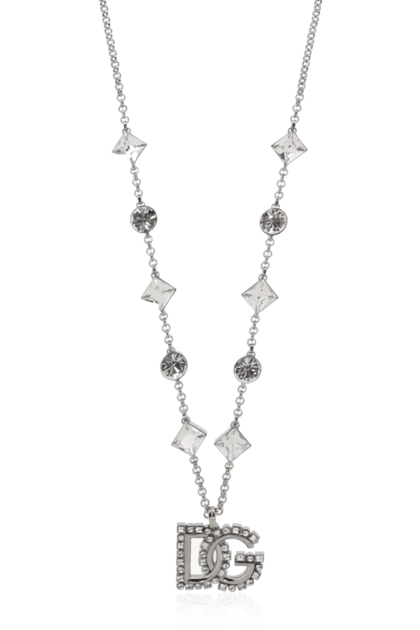 Dolce & Gabbana Necklace With Shimmering Crystals - Silver