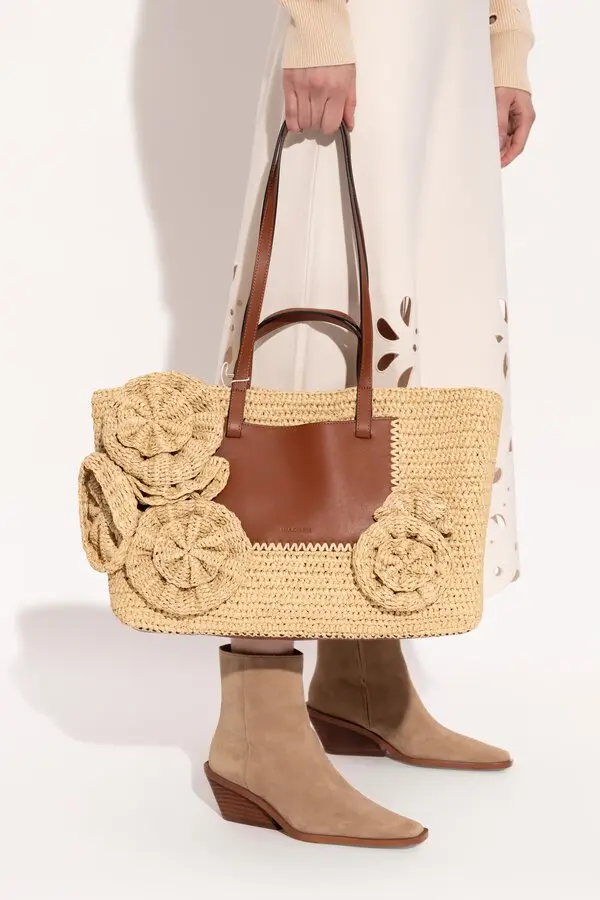 Ulla Johnson Lali Floral Shopper Bag - Beige