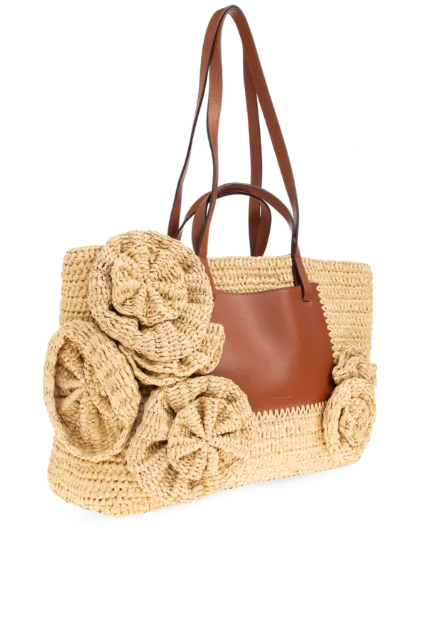 Ulla Johnson Lali Floral Shopper Bag - Beige