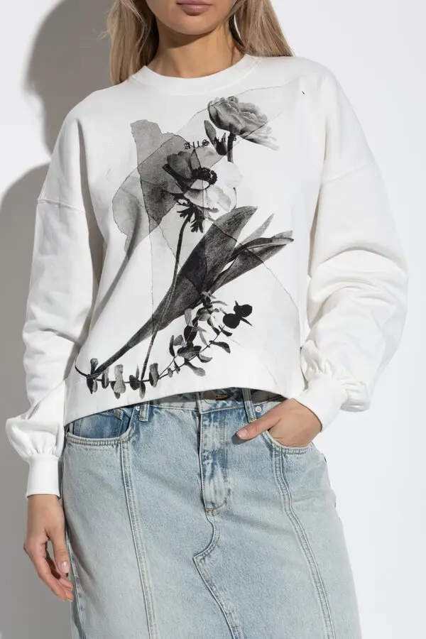 ALLSAINTS Lyss Botanical Print Cotton Jersey Sweatshirt