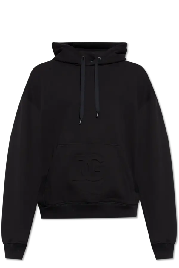 Dolce & Gabbana Hooded Cotton Sweatshirt With Embossed Logo